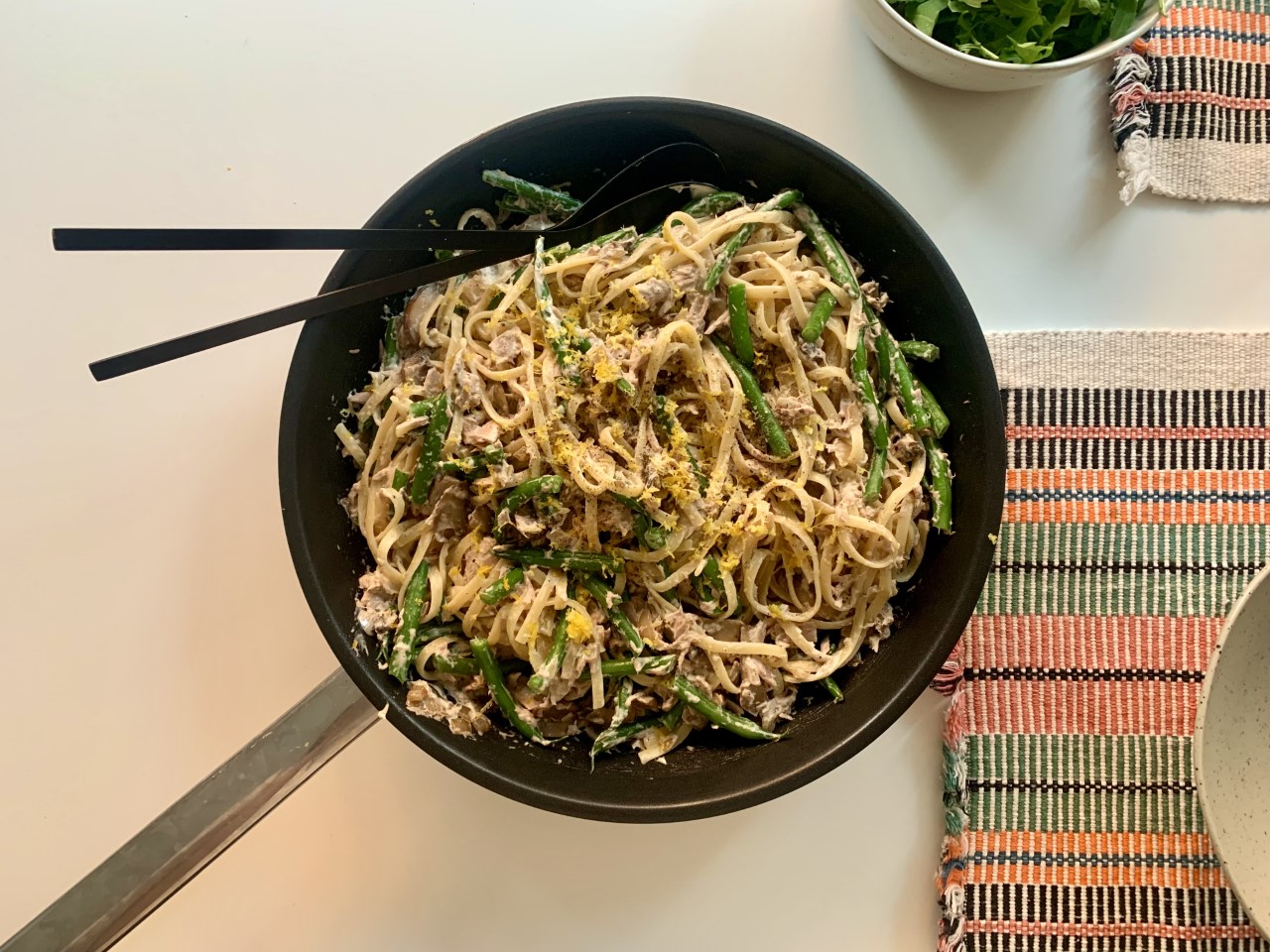 Tonfiskpasta med sparrisbönor - Livet och diabetes
